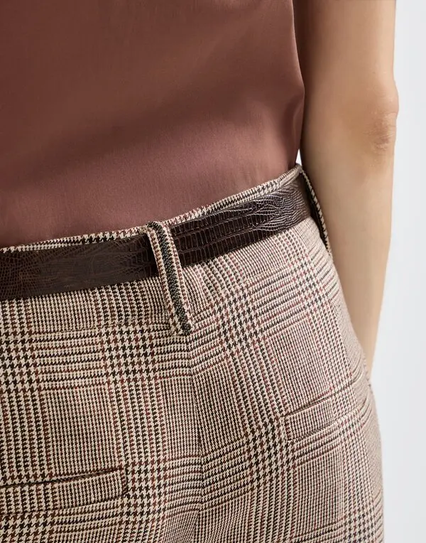 Brunello Cucinelli Checked Straight-leg Tailored Pants