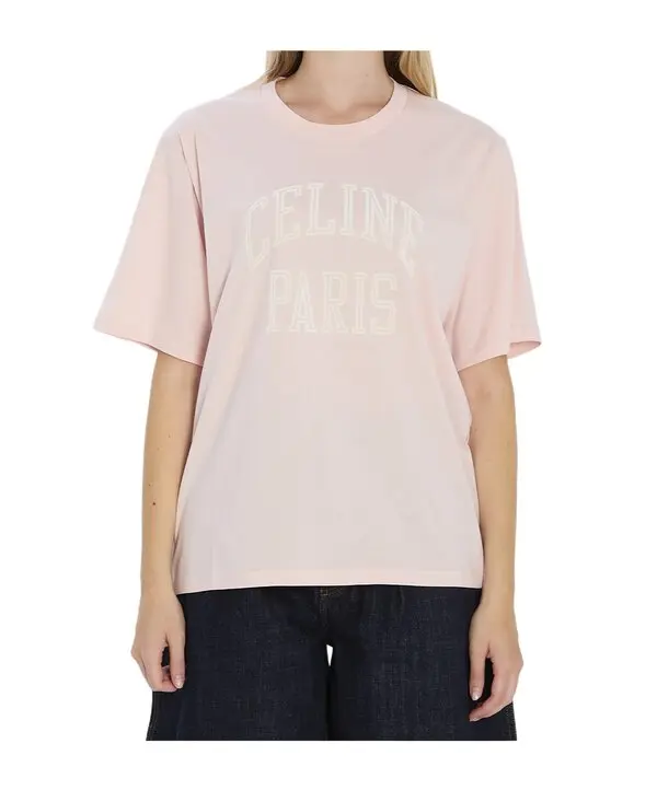 Celine Paris Logo Cotton T-shirt