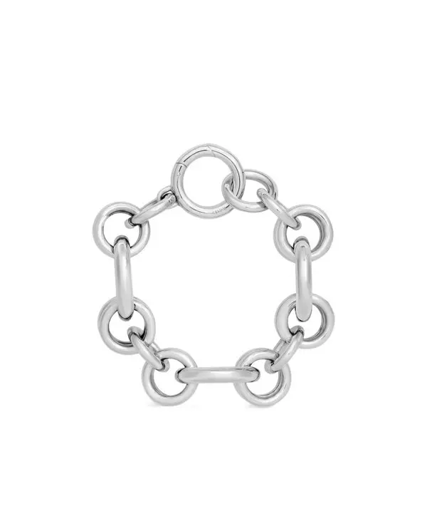 Celine Charms Heritage Chunky Bracelet In Brass With Rhodium Finish - Silver