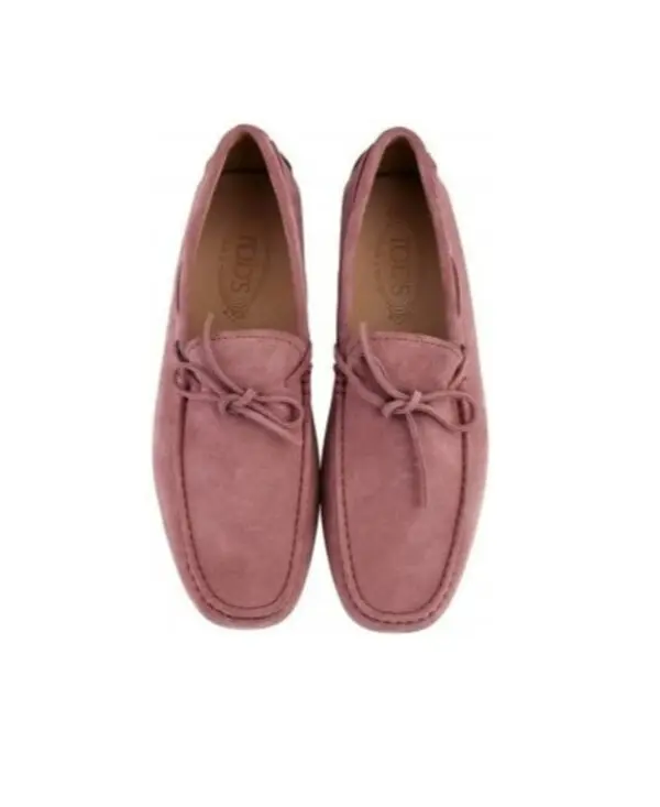 TOD'S Flat Slip-on Loafers With Logo Detail - Pink