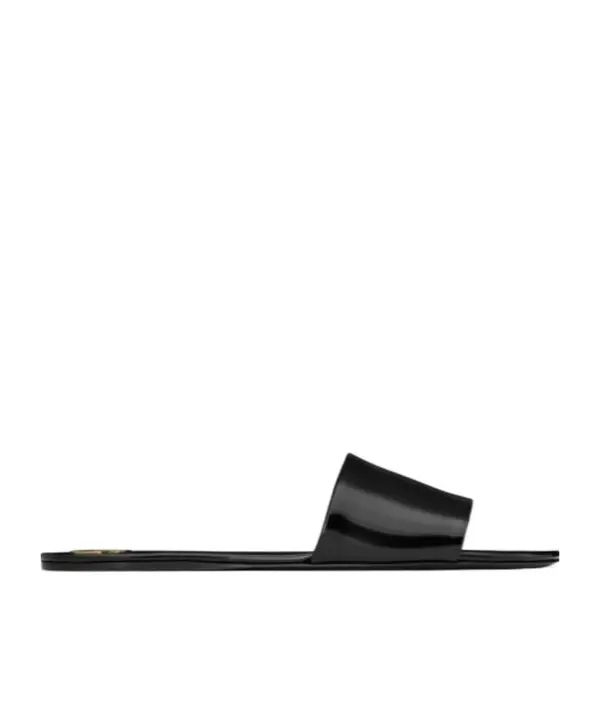 Saint Laurent Carlyle Slip-on Slides - Black