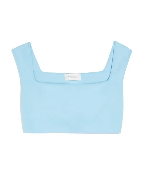 Sportmax Square-neck Cropped Vest Top - Blue