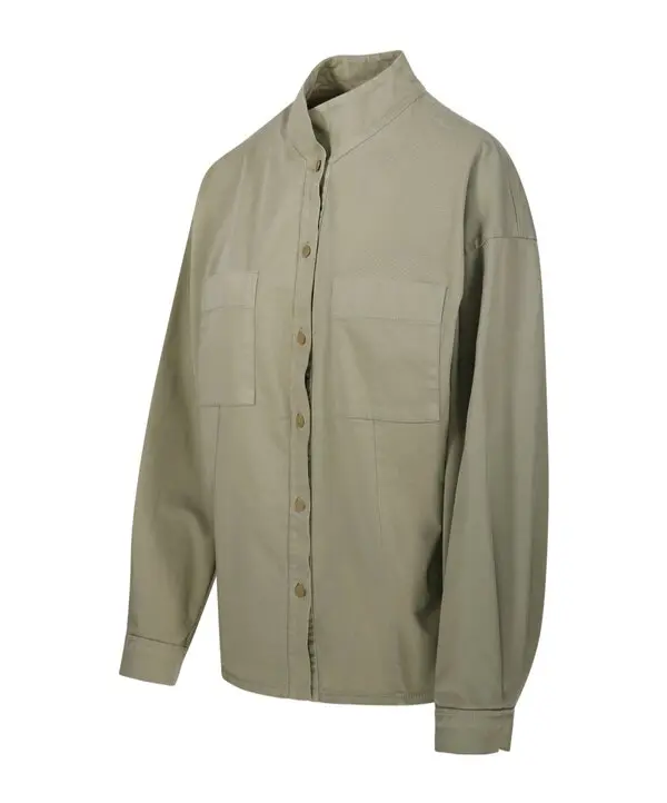FORTE_FORTE High Collar Long Sleeve Shirt