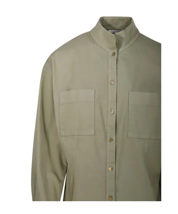 FORTE_FORTE High Collar Long Sleeve Shirt