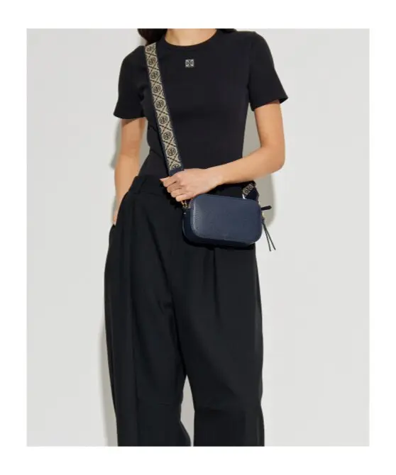 Tory Burch Ribbed Logo Patch T-shirt