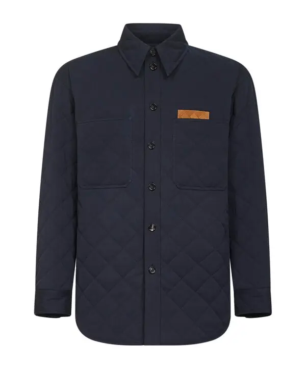 Bottega Veneta Quilted Cotton Overshirt - Black