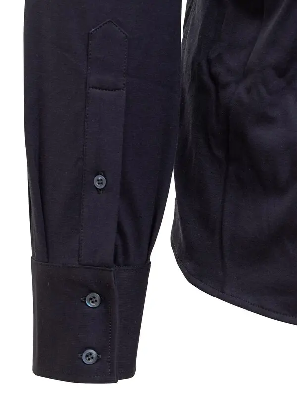Brunello Cucinelli Collared Long-sleeved Shirt - Black