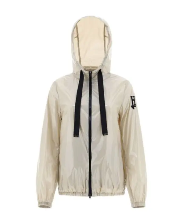 Herno Logo-patch Hooded Jacket - White