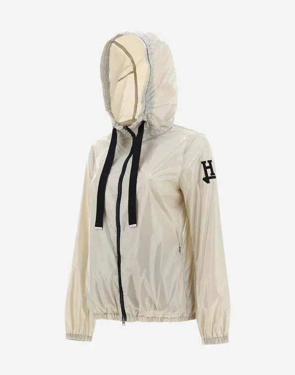 Herno Logo-patch Hooded Jacket - White