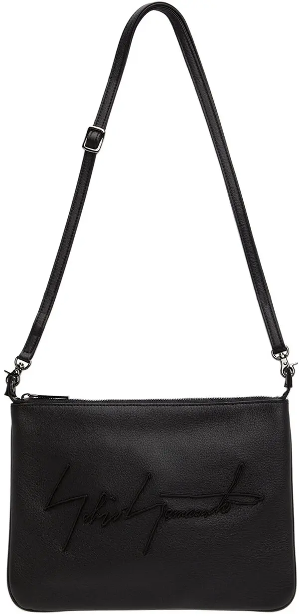 Yohji Yamamoto Embroidered Cross Body Bag