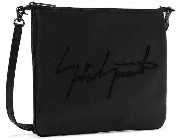Yohji Yamamoto Embroidered Cross Body Bag