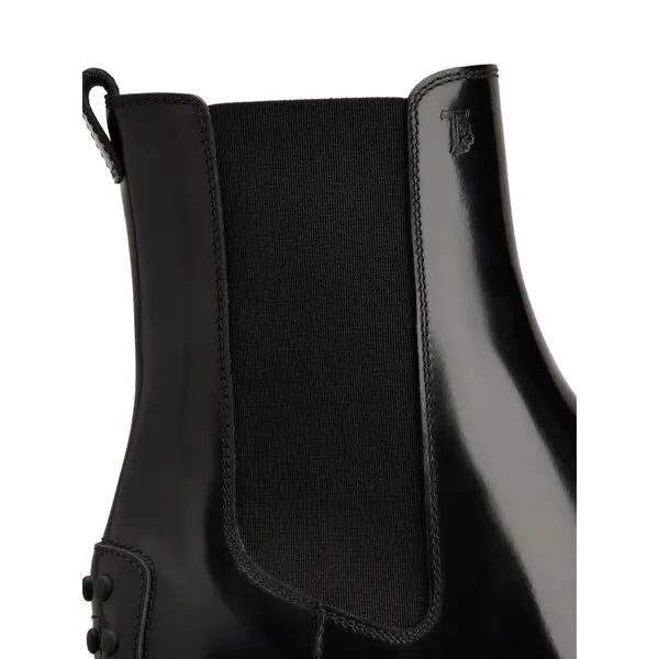 TOD'S Block Heel Chelsea Boots - Black