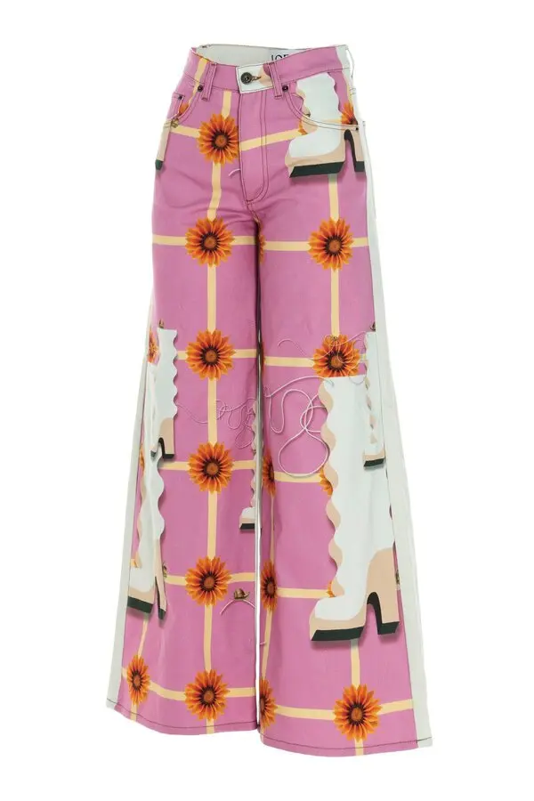 Loewe X Anthea Hamilton Printed Wide-leg Jeans