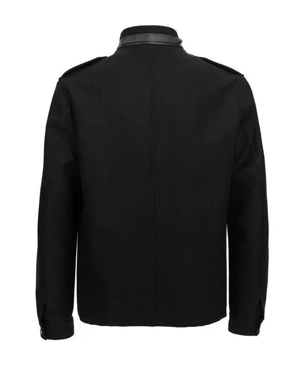 TOM FORD Japanese Jacket With Stand Collar And Front Buttons - Black
