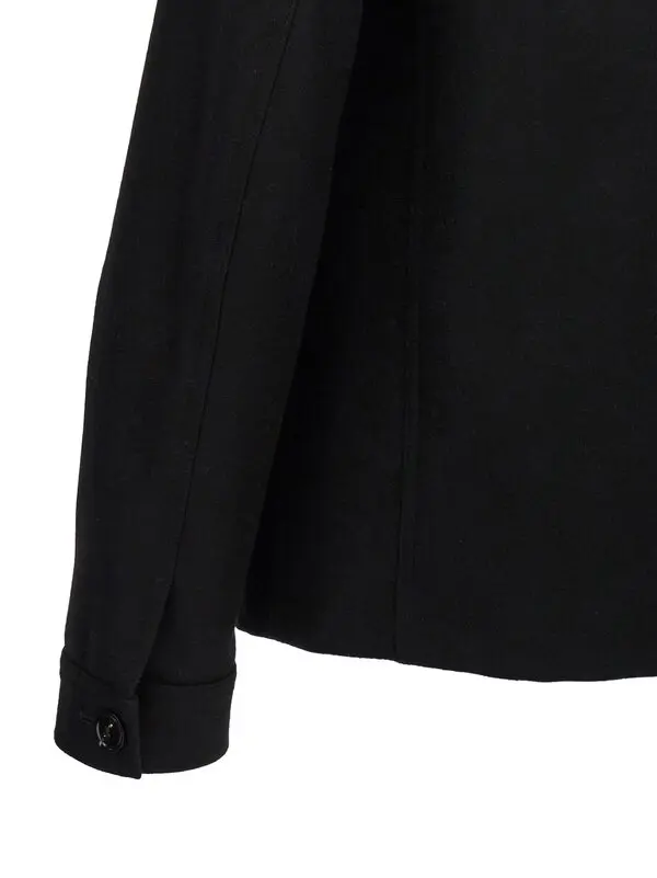 TOM FORD Japanese Jacket With Stand Collar And Front Buttons - Black