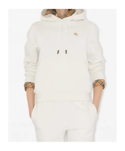 Burberry Ekd Embroidered Drawstring Hoodie