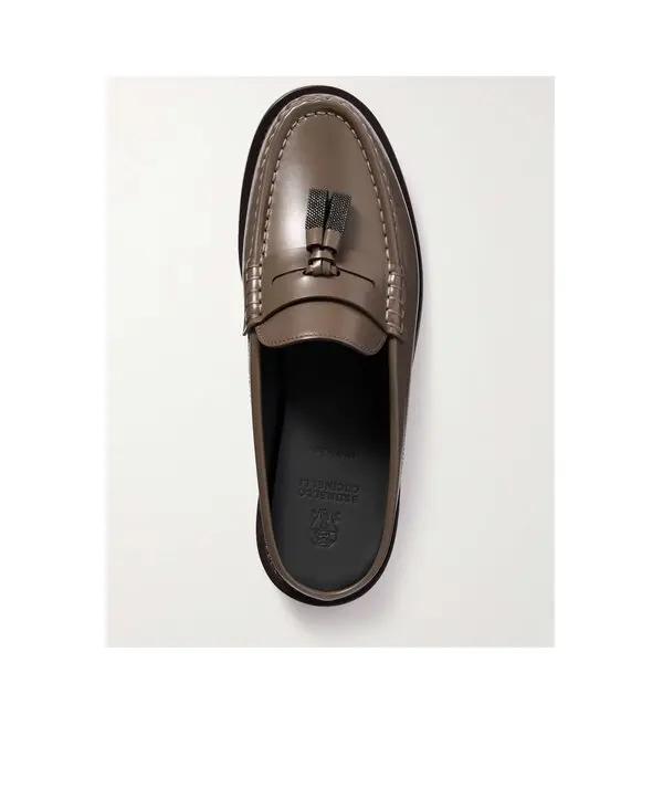 Brunello Cucinelli Beaded Tassel Mules