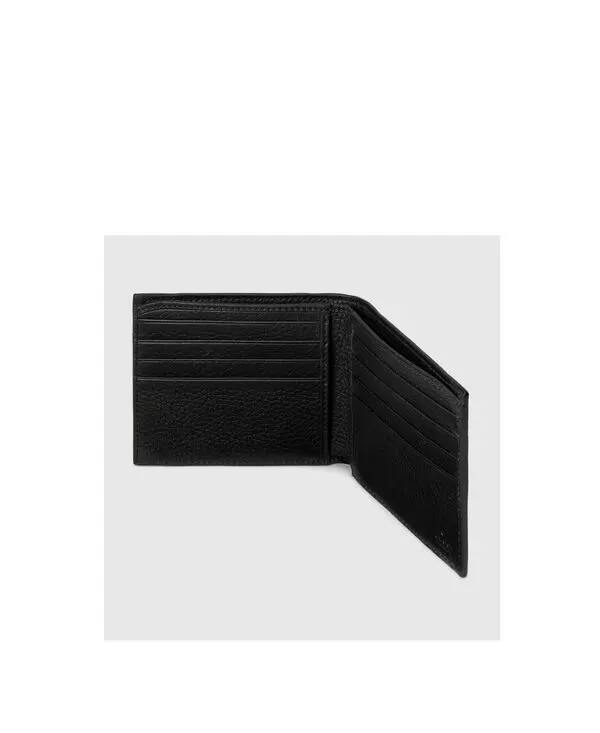 Gucci Logo Embossed Bi-fold Wallet - Black