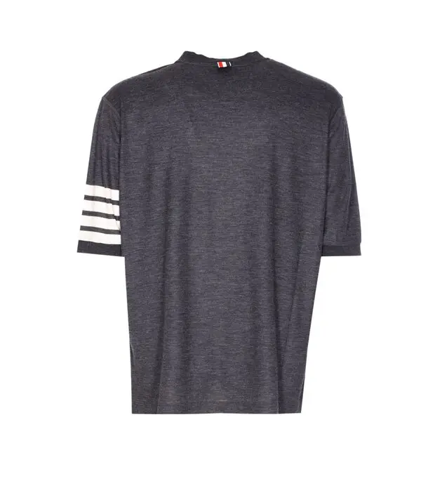 Thom Browne 4-bar Wool T-shirt - Black