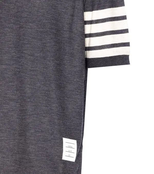 Thom Browne 4-bar Wool T-shirt - Black