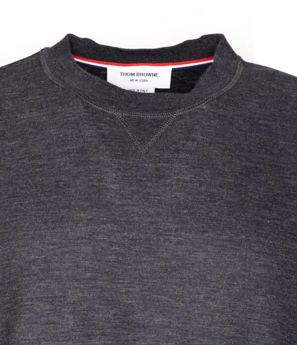 Thom Browne 4-bar Wool T-shirt - Black