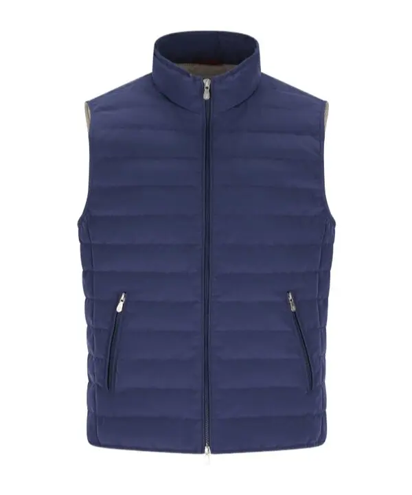 Brunello Cucinelli Bonded Zip-up Padded Vest