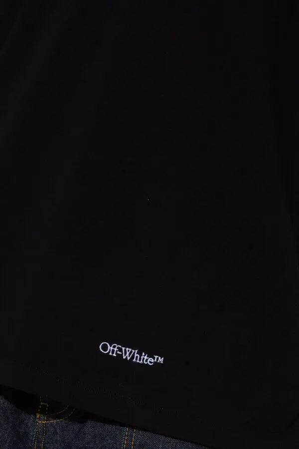 Off-White Scribble Diag Printed Crewneck T-shirt - Black