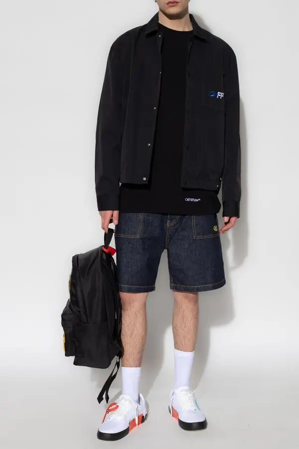 Off-White Scribble Diag Printed Crewneck T-shirt - Black