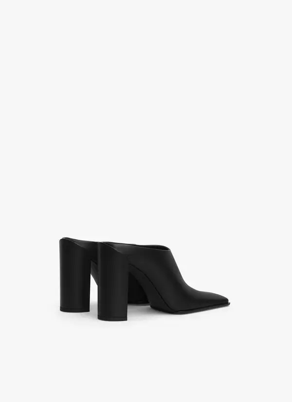 Alaïa Square Toe Block Heel Mules - Black