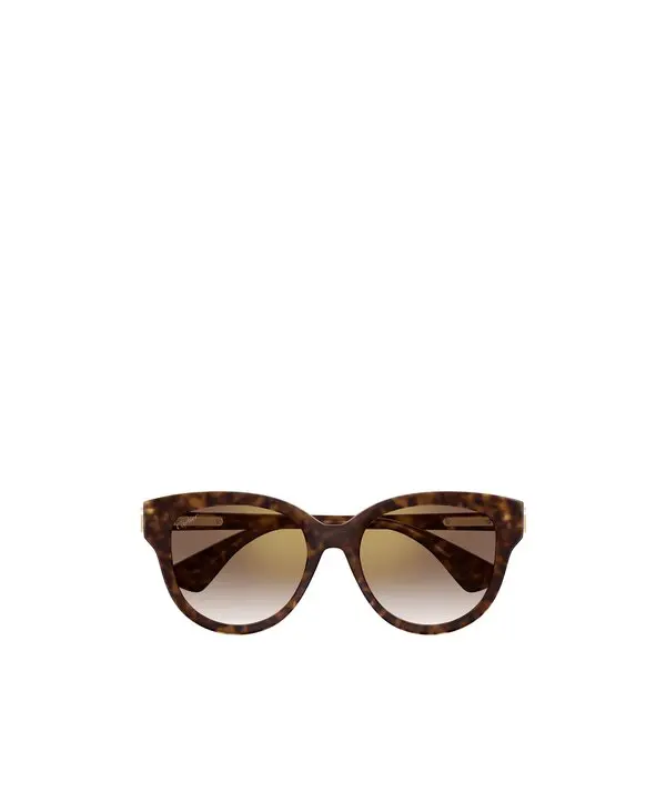 Cartier Geometric Frame Sunglasses - Havana
