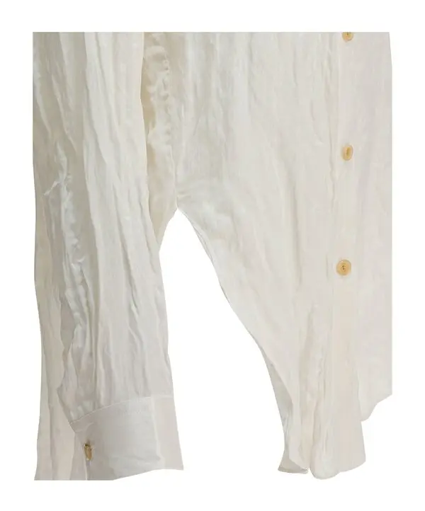 Khaite Long-sleeved Crinkled Shirt - White