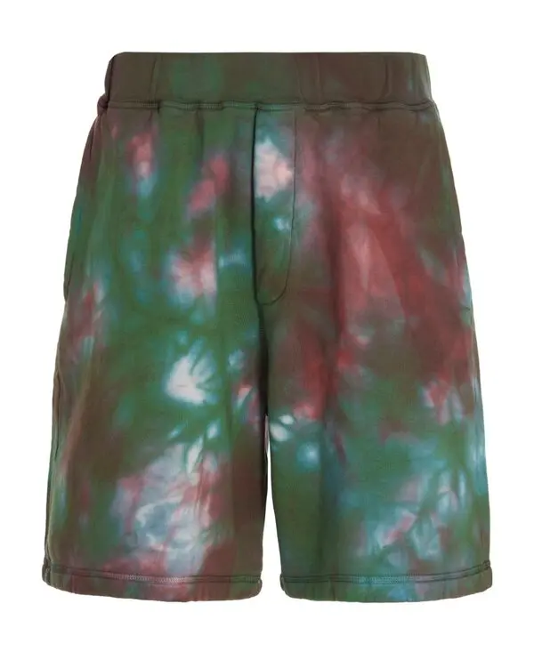 Dsquared2 Tie-dye Print Cotton Track Shorts