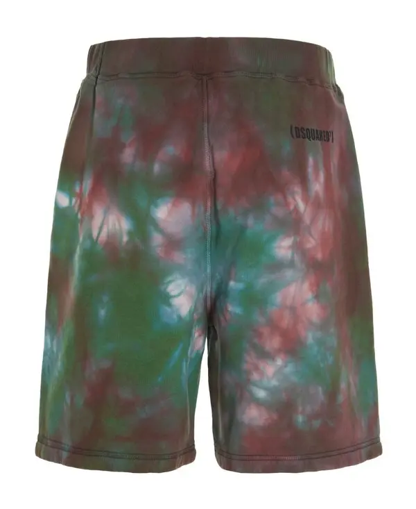 Dsquared2 Tie-dye Print Cotton Track Shorts