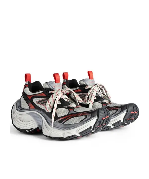 Balenciaga 10xl Low-top Sneakers - Gray/white/red