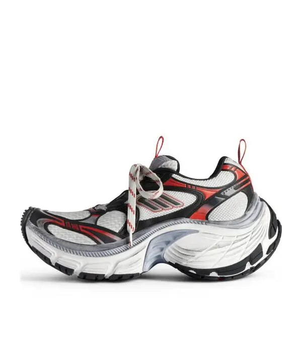 Balenciaga 10xl Low-top Sneakers - Gray/white/red