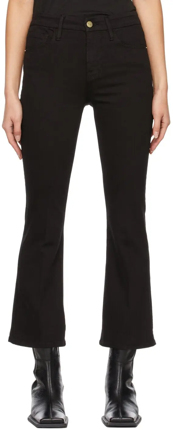 FRAME Slim-fit Flared Cropped Jeans