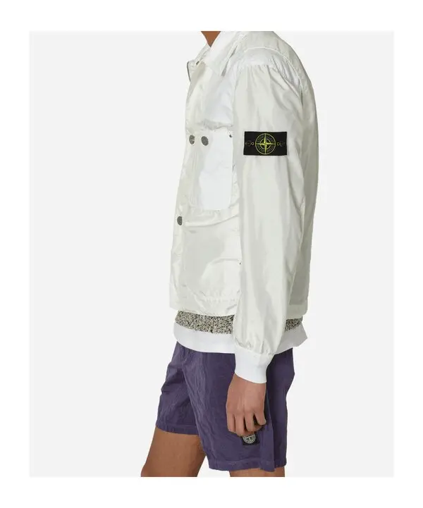 Stone Island Long Sleeve Casual Jacket With Lapels And Chest Pockets