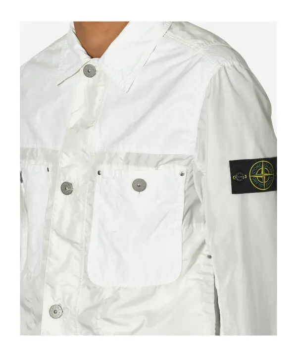 Stone Island Long Sleeve Casual Jacket With Lapels And Chest Pockets