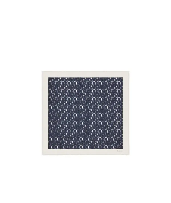 Dior Miss Allover Shawl - White/navy Blue