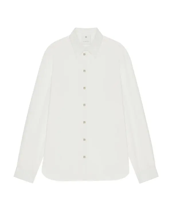 Givenchy Sheer Collared Button-up Shirt - Off White