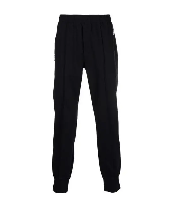 Emporio Armani Mid-rise Slim-fit Track Pants - Navy Blue