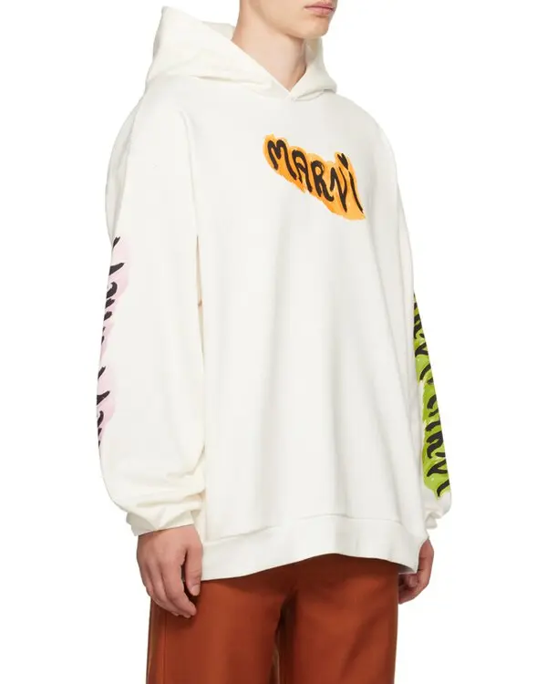 Marni Graffiti Printed Long Sleeve Hoodie