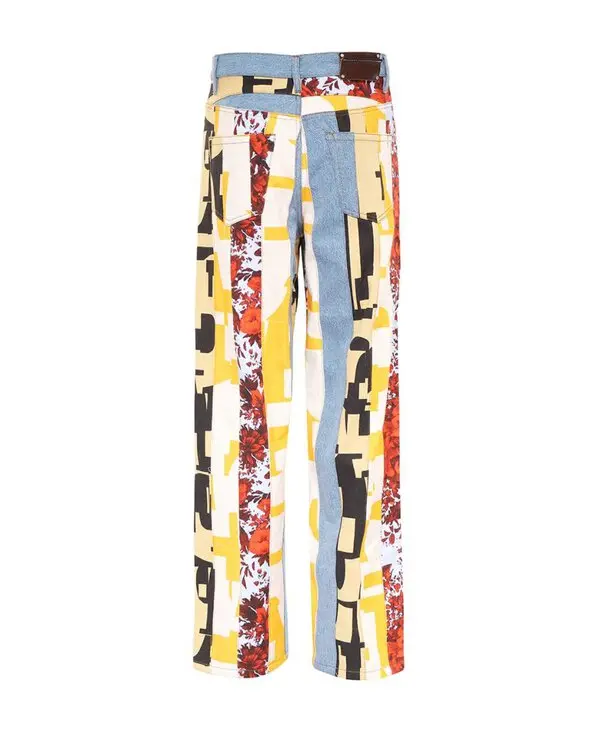 Dries Van Noten Patterned Patchwork Trousers
