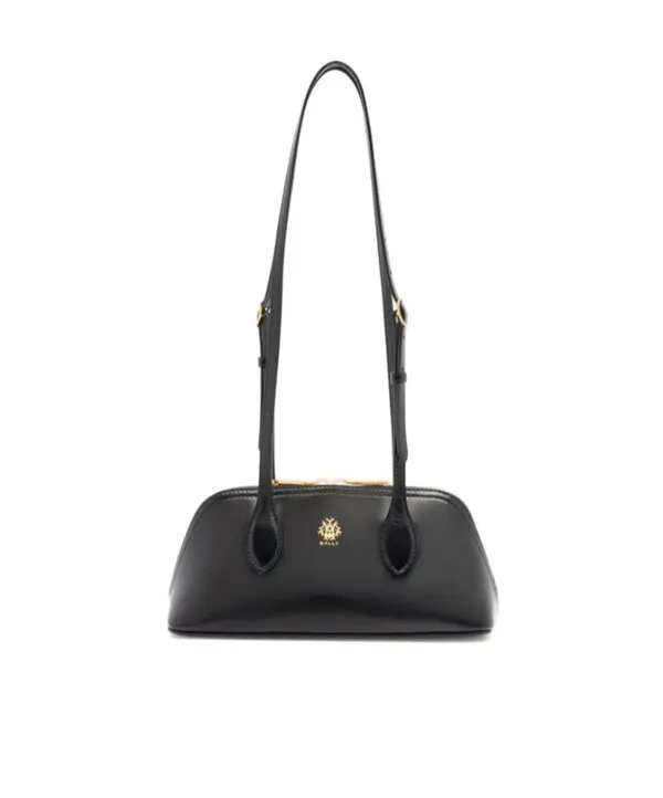 Bally Mini Praline Shoulder Bag With Logo Detail - Black