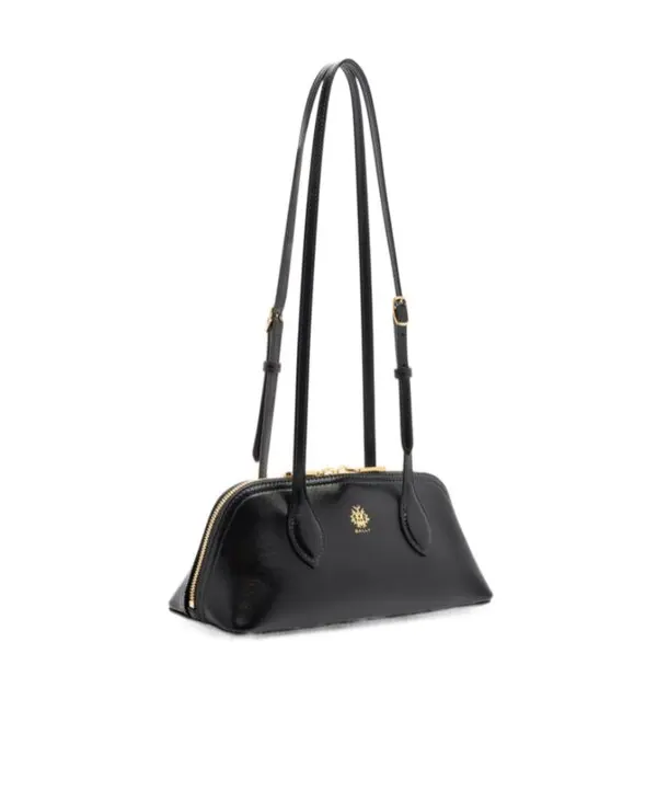 Bally Mini Praline Shoulder Bag With Logo Detail - Black