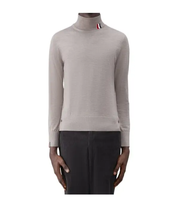 Thom Browne Jersey Striped Relaxed Turtleneck Jumper