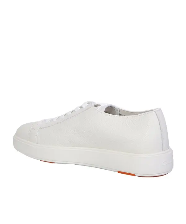 Santoni Round-toe Lace-up Sneakers - White