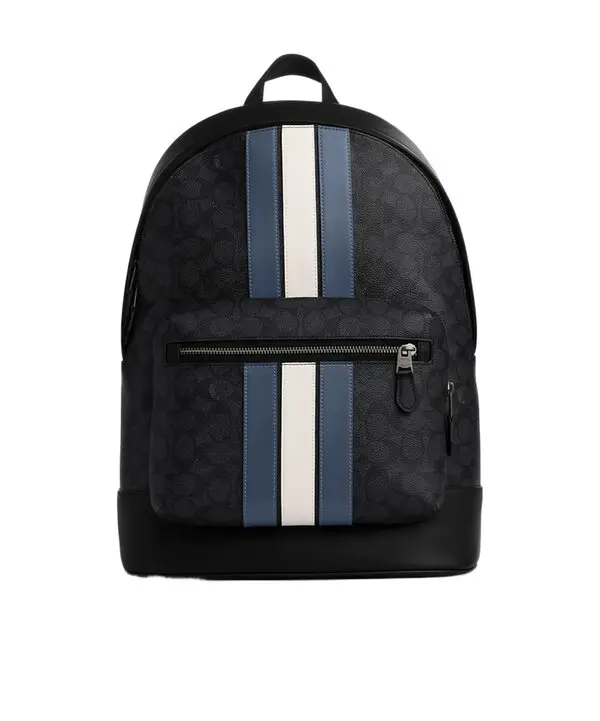 COACH West Backpack - Charcoal/denchalk