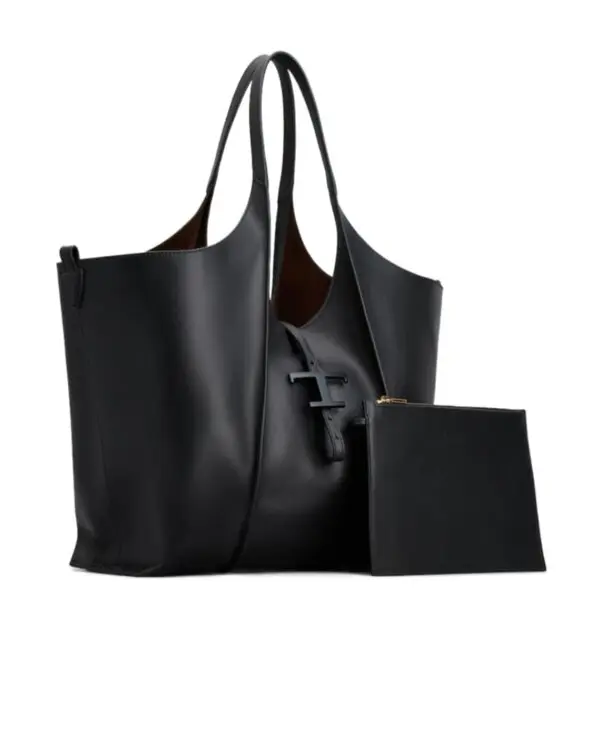 TOD'S T Timeless Medium Tote Bag - Black