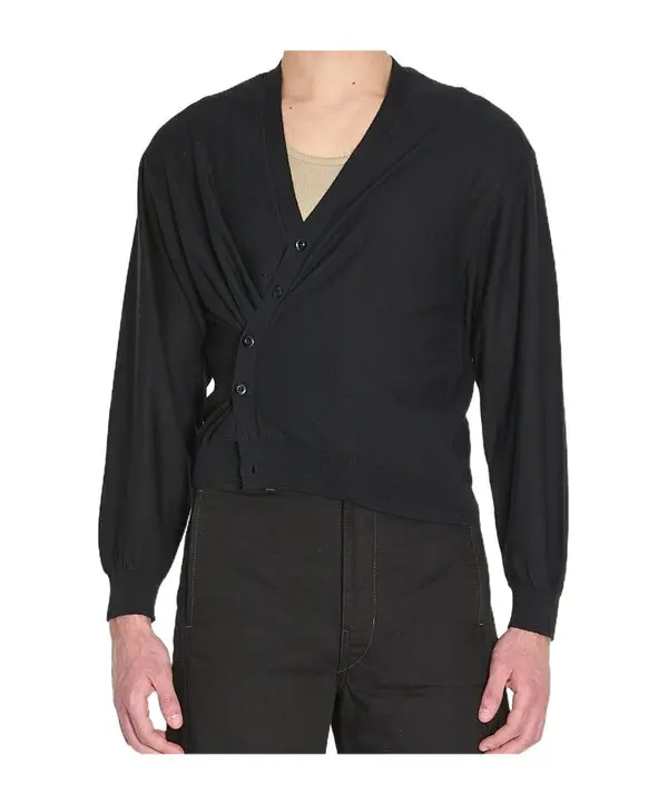 LEMAIRE Relaxed Twisted Cardigan - Black